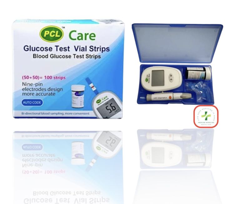 PCL Care Blood glucose test strips (50*2)=100 pcs | Daraz.com.bd