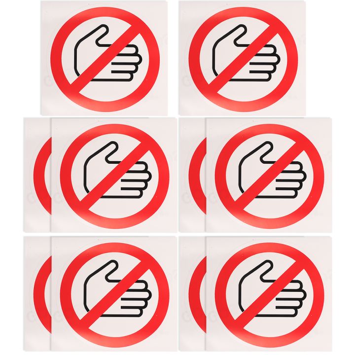 10 Pcs Stickers Safety Labels Caution Decal Warning Sign Not Touch ...