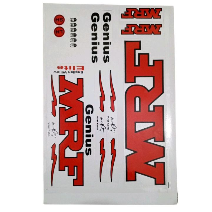 MRF BAT STICKER - PREMIUM QUALITY - FULL SET | Daraz.pk