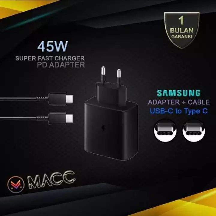 Samsung 45W USB-C Super Fast Charging Wall Charger (Black) | Daraz.com.bd