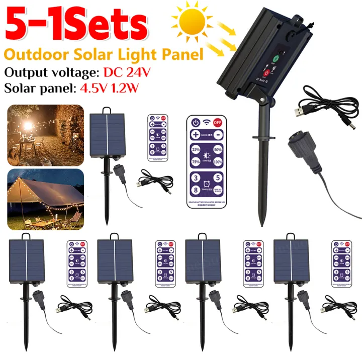 1-5pcs 3.7V 24V Solar Battery Box Kit Pack Powered Lithium Panel Light ...