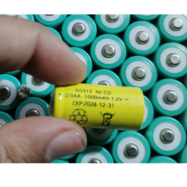 NS313 Ni-CD 2/3AA 1000mAh 1.2v Cell Small Rechargeable cell trimmer ...