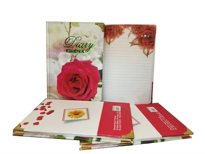Fancy Color flower diary, Gift Forever Hardcover Notebook | Floral ...