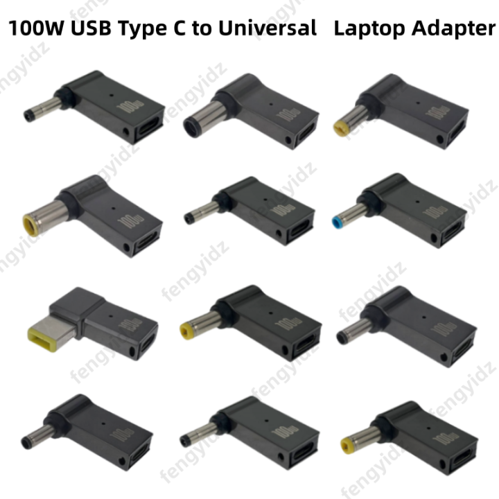 100W USB Type C Fast Charging Adapter Plug Connector Universal USB C ...