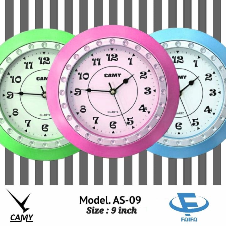 Round Wall Clock 9 Inch Battery Operated Wall Clock For Living Room ...