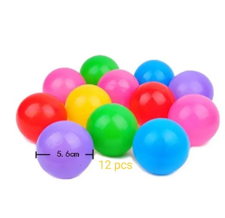 Colourfull Plastic Balls Toys 12 Pcs | Daraz.com.np