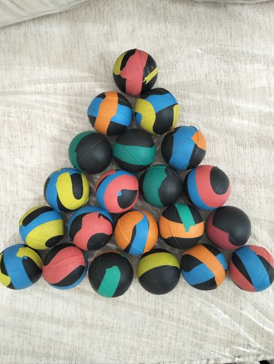 Cricket Rubber Ball Multicolour ( pack of 12 ) | Daraz.lk