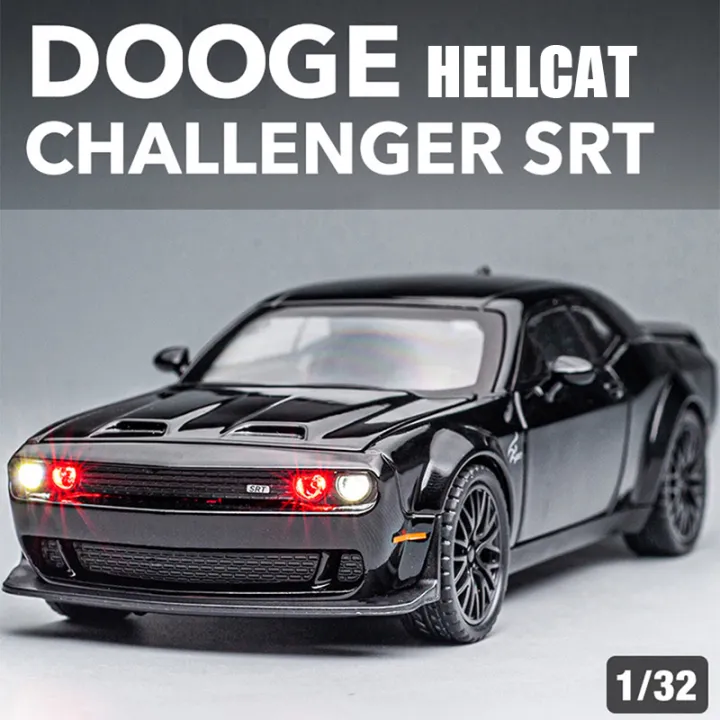1:32 Simulation Challenger Hellcat SRT Red Eye Classics Alloy Cars Toy ...