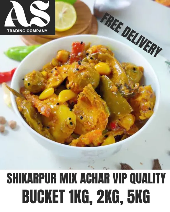 Shikarpor Achar Mix Pickle Mix Achar Bucket 1kg, 2kg, 5kg | Daraz.pk