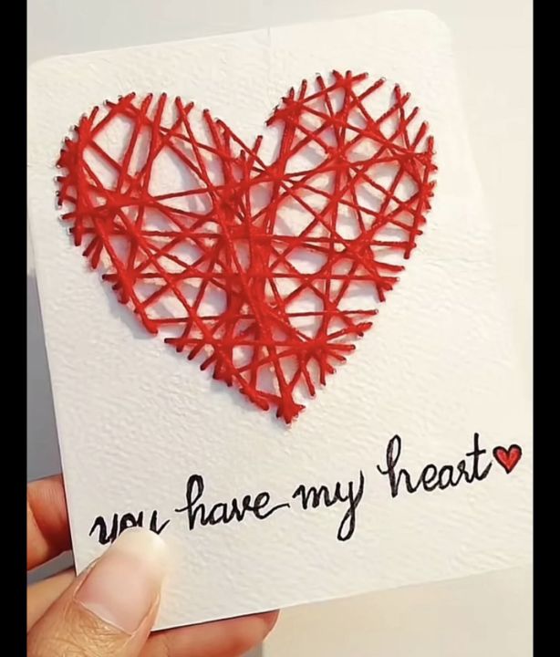 Pack of 3 Customized Thread Cards For your Loved Ones | Daraz.pk