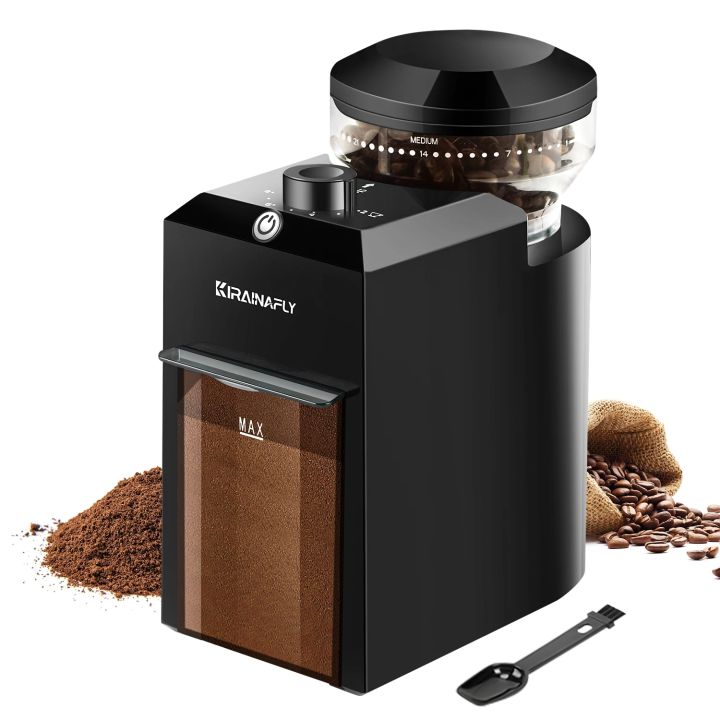 Automatic Burr Mill Coffee Grinder Electric Coffee Bean Grinding With ...