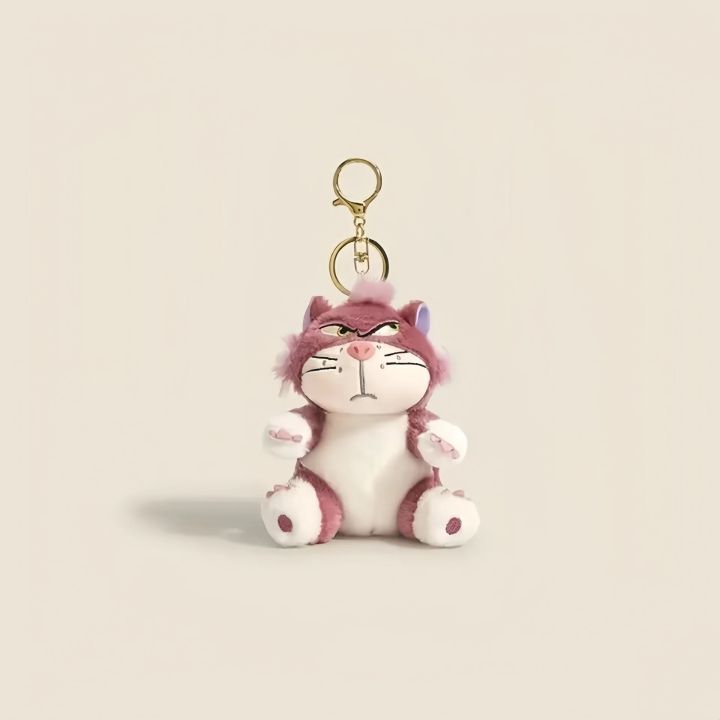 Disney Cute Lucifer Cat Keychain Anime Movie Stuffed Doll Soft Lucifer ...