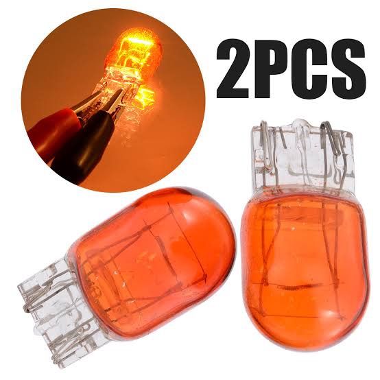 Super Bright 12V-21W T20 Halogen Yellow shell Coloured Car Bulbs (Pair ...