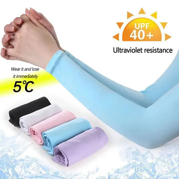 1Pair Sun Protection Breathable Cycling Sleeve Cool Down Gloves ...