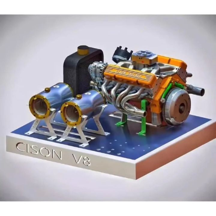 V8 Engine Kit Gas - Gasoline V8 Small-Block Engine Model Kits Mini V8 ...