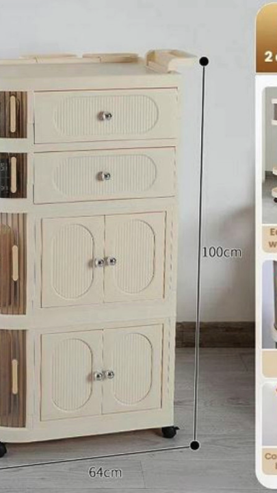 4/3 Layer Plastic Folding Cupboard Organizer with Wheels – Baby ...