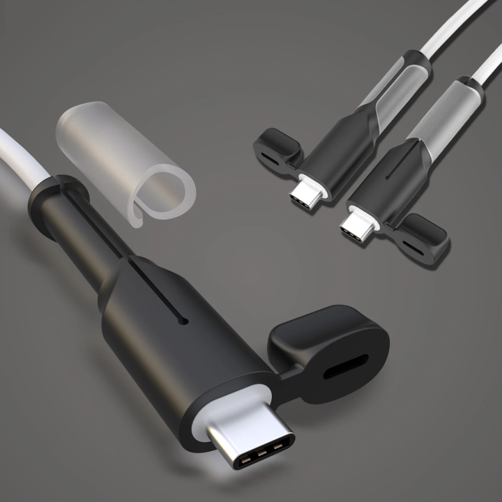 Charger Cable Protector, Type-C to Type-C/iPhone/USB A Silicone Charger ...