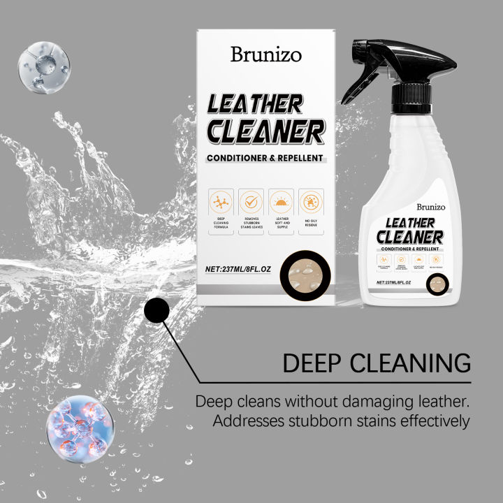 Leather Cleaner Conditioner Spray Gentle Formula Deep Cleaning Oil ...