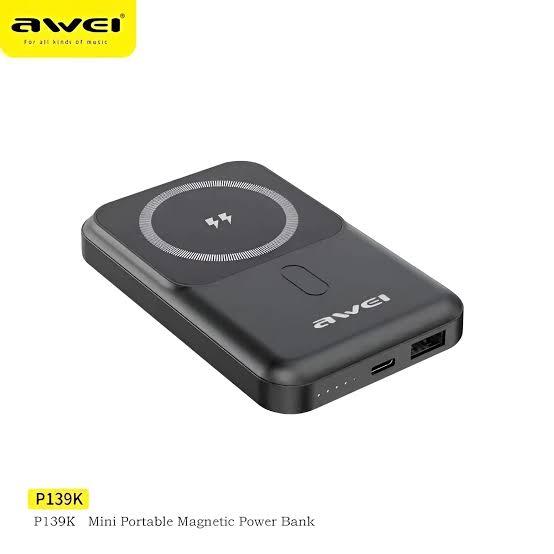 Awei P139K 10000mAh 15W Magnetic Wireless Charger Power Bank 22.5W Fast ...