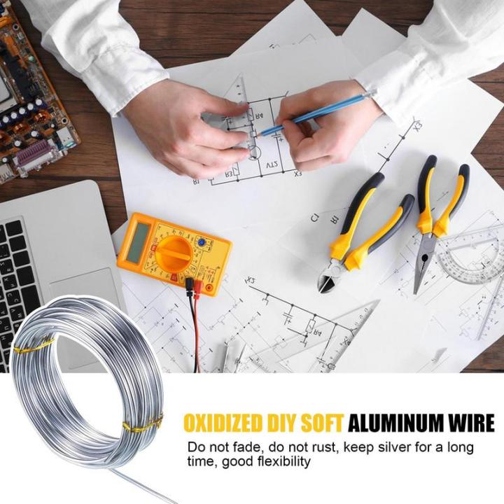 10/20M Silver Aluminum Craft Wire Versatile Bendable Metal Craft Wire ...