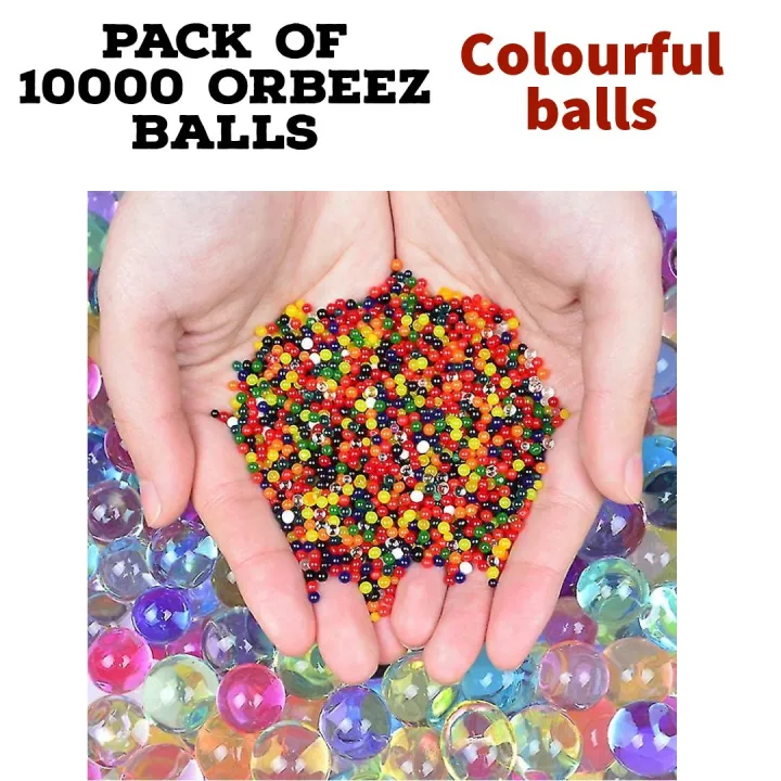 Pack of 10000 Colorful Water Beads Orbeez Water Expanding Jel Balls ...