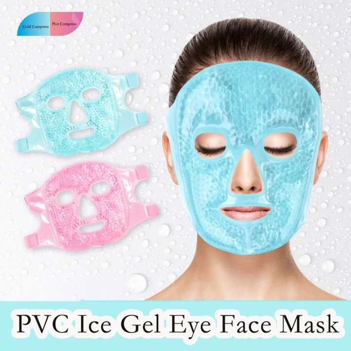 SPA Ice Cold and Hot Heat Full Face Eye Mask Sleeping Ice Pack Reduce ...
