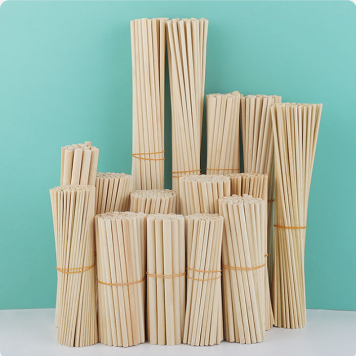 25-50pcs Round Wooden Stick For Craft Food Ice Lollies And Model Making ...