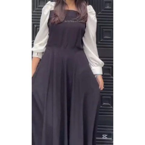 Trending Black and White Georgette Frock Elegant maxi Women's Summer ...