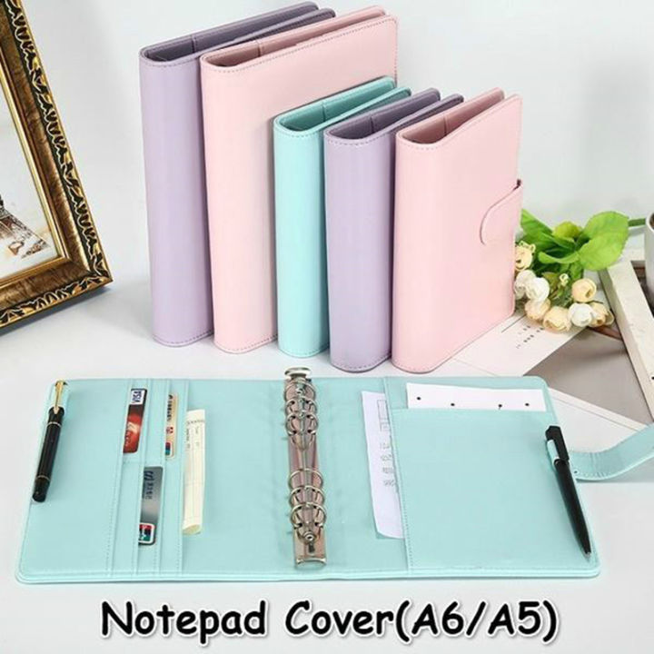 New Vintage Refillable Notebook File Folder Notepad Cover Leather Ring ...