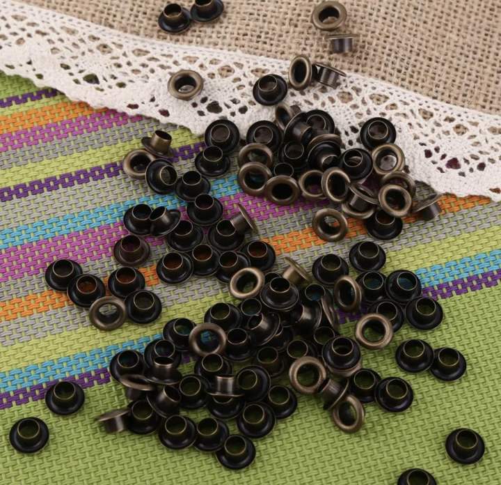 Eyelets 100pcs Metal Small Grommets with Washers for Leather Craft DIY ...