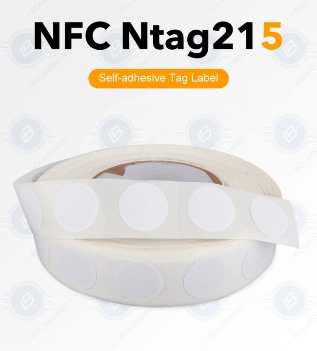 Ntag215 Self-adhesive NFC Lable Tag Sticker 13.56MHz ISO14443A White ...