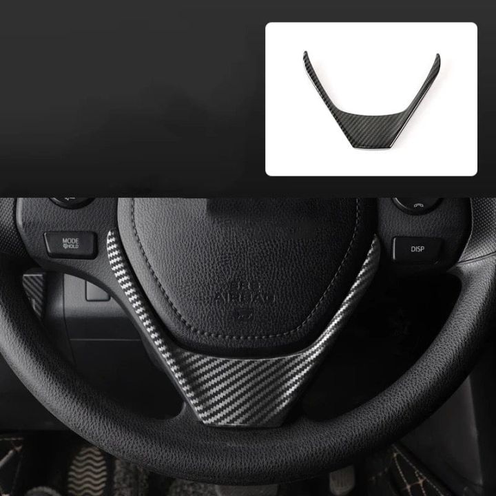 Toyota Corolla XLi 2015-19 Carbon Fibre Steering Wheel Garnish. | Daraz.pk