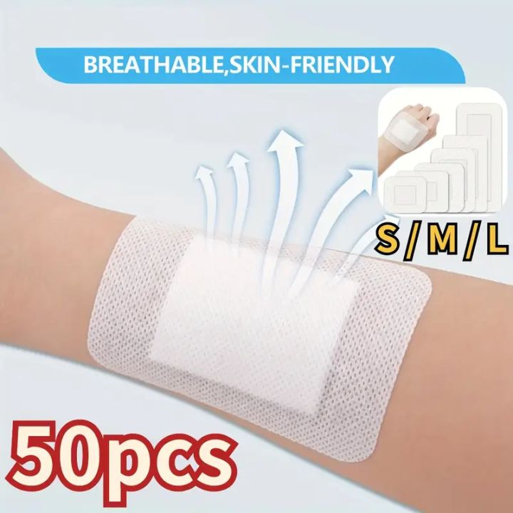 50pcs Large Size Hypoallergenic Non-woven Medical Adhesive Wound ...