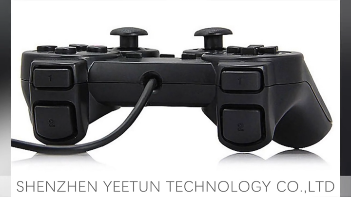 USB Wired Game Controller Dual Vibration Joystick Gamepad 1.8m Cable ...