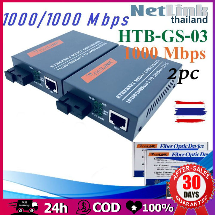 Netlink Gigabit media converter HTB-GS-03 (a/b) fiber optic 20km single-mode single-fiber WDM ...