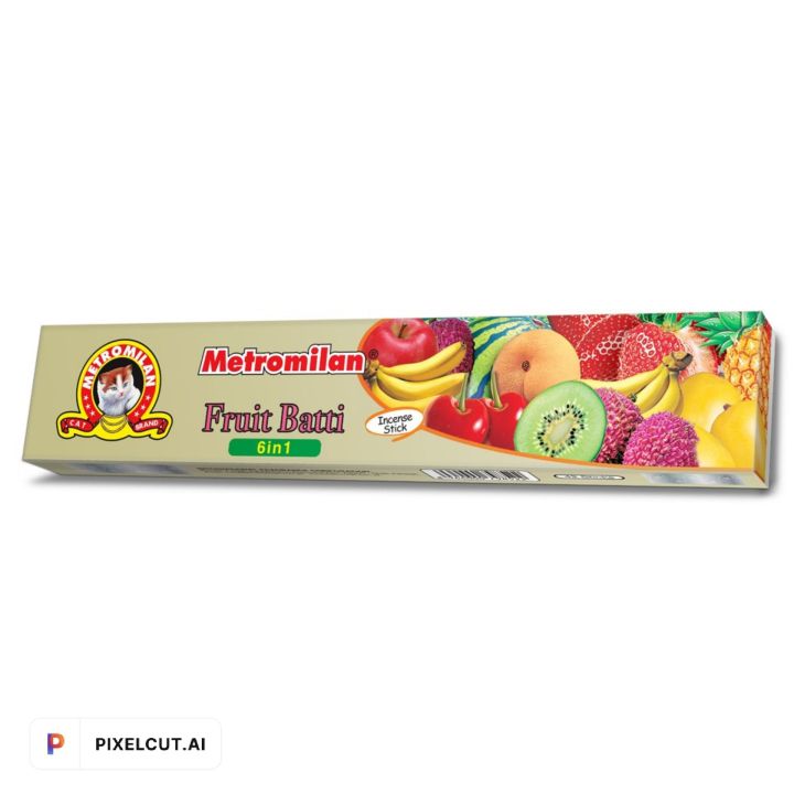 Metro Milan Fruit Agarbatti Large HG Pack, 6 Fragrances Per Pack,Scent ...