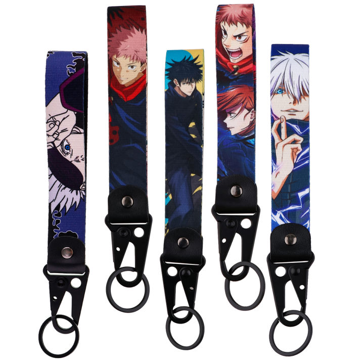 Japanese Anime Keychain For Car Motorcycle Satoru Gojo Short Lanyard ...