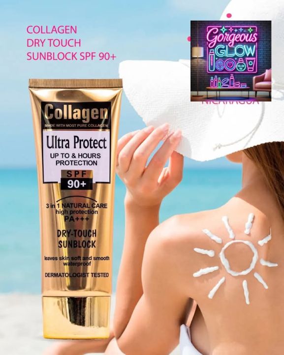 Collagen Ultra Protect Dry Touch SPF 90+ Waterproof Sunscreen 100ml ...