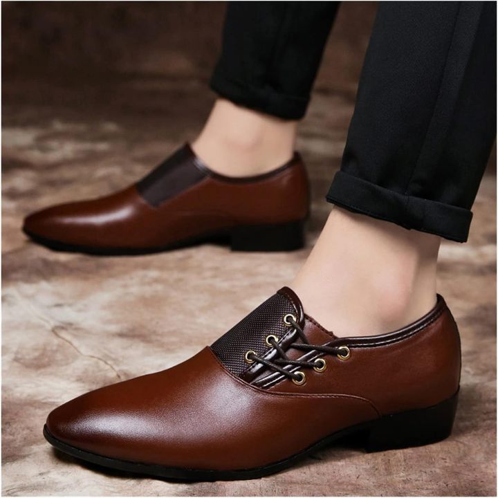 NC Men's Oxford Shoes Leather Dress Shoes Fashion Pointed Toe Solid ...