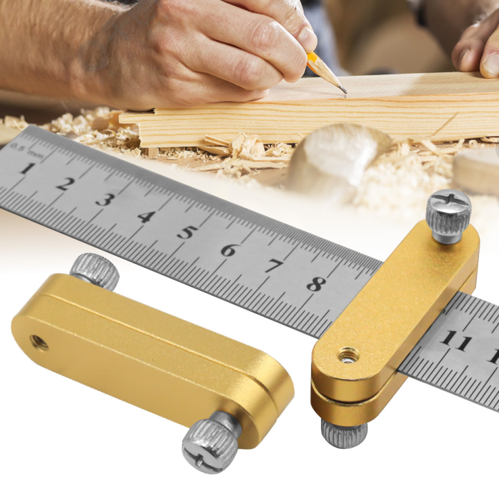 Steel Ruler Positioning Block Angle Scriber Line Marking Gauge For ...