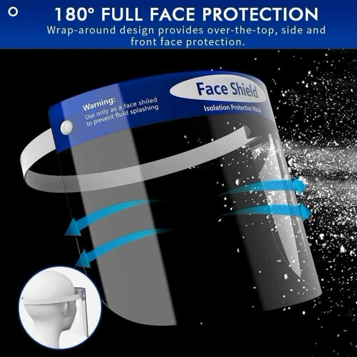 Premium Anti-Fog Transparent Face Shield – Full Face Cover – Safety ...