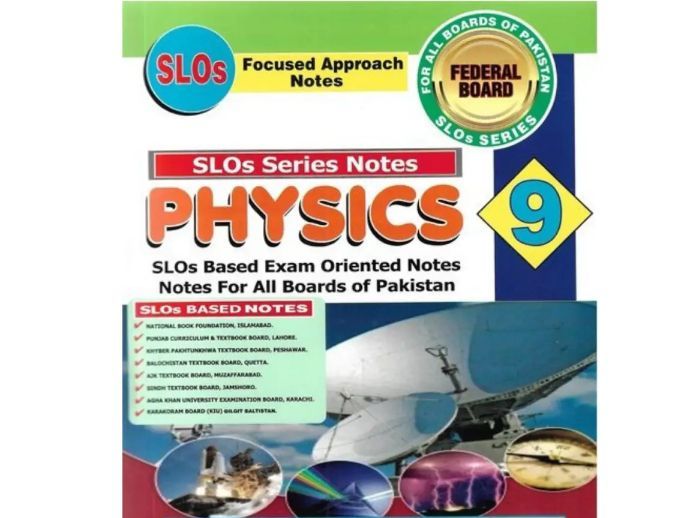SLO physics key book class 9 federal borad | Daraz.pk