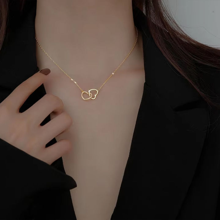 Luxury Heart Pendant Necklace for Girls Elegant Fashion Jewelry | Daraz ...