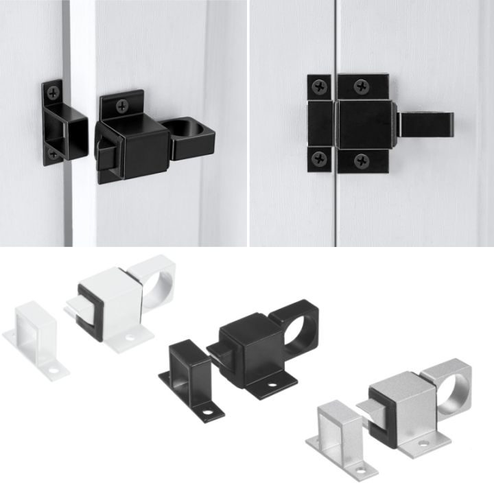 Automatic Self-Closing Latches Spring Slide Door Lock Aluminum Alloy ...