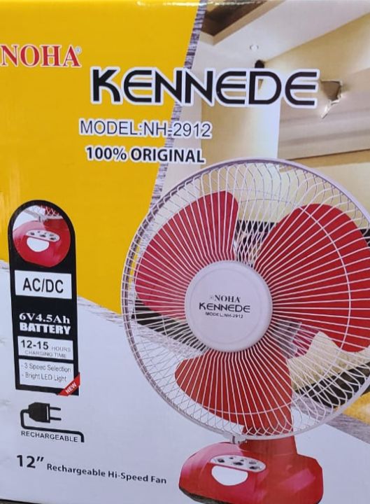 Defender/Kenned 12 Inch Rechargeable Fan 2912 (imported NOHA) | Daraz ...