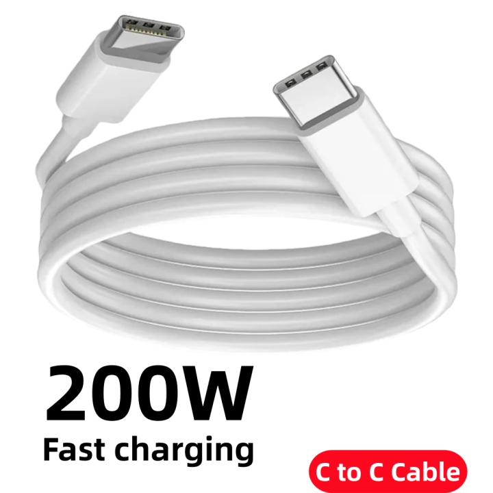 PD 200W USB C to USB Type C Cable Fast Charge Data Cable For Iphone 15 ...
