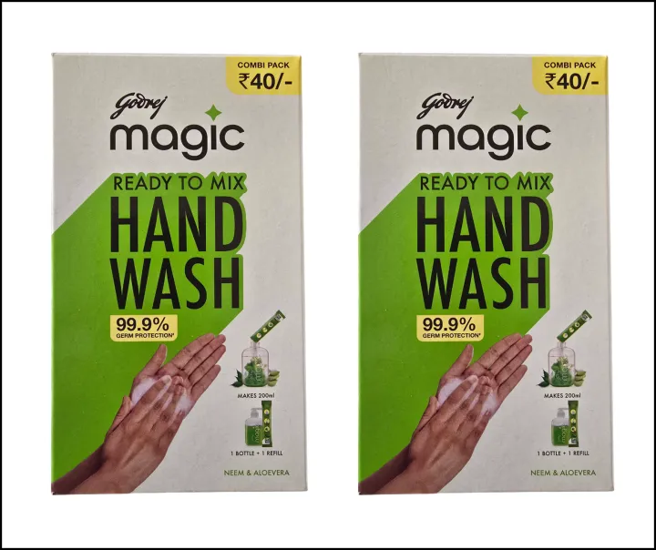 Pack of 2 Magic Handwash Combi Pack (1 Bottle + 1 Refill) | Powder to ...