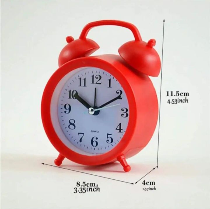 Clock Pink and Sky Blue Alarm Clock for Home decoration | Daraz.com.bd