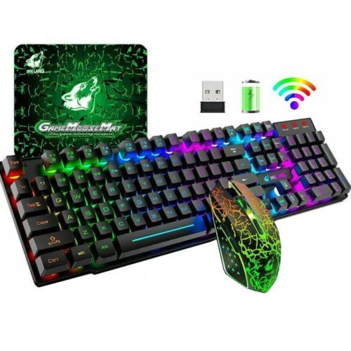 Wireless / Wired Gaming Keyboard & Mouse Set Combo LED Backlit ...