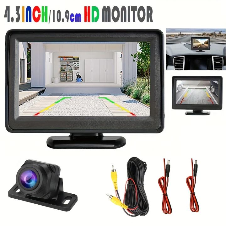 Car Monitor Camera 4.3-inch Display HD Reversing Rearview Camera Car ...